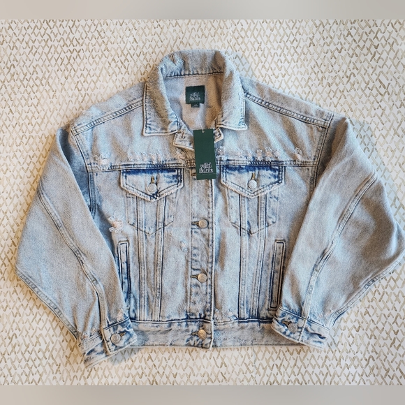 wild fable | Jackets & Coats | Wild Fable Jean Jacket Xxs Light Blue ...